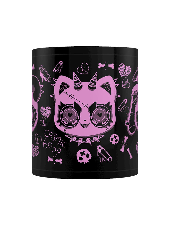 Cosmic Boop Brutal Doodles Black Mug