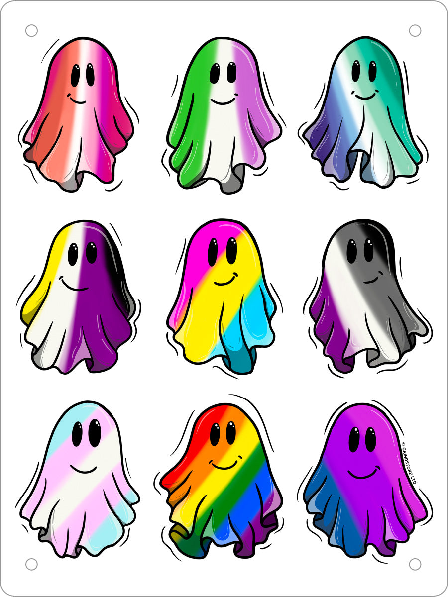 Pride Ghosts Mini Tin Sign